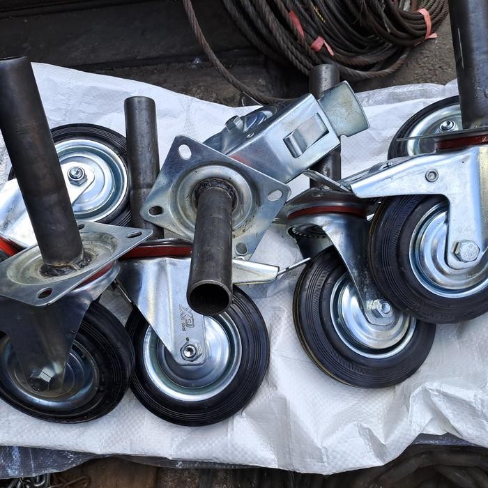 Jual New Roda Scaffolding Mainframe 4 Inch Per Set 4 Buah Roda 2Rem ...