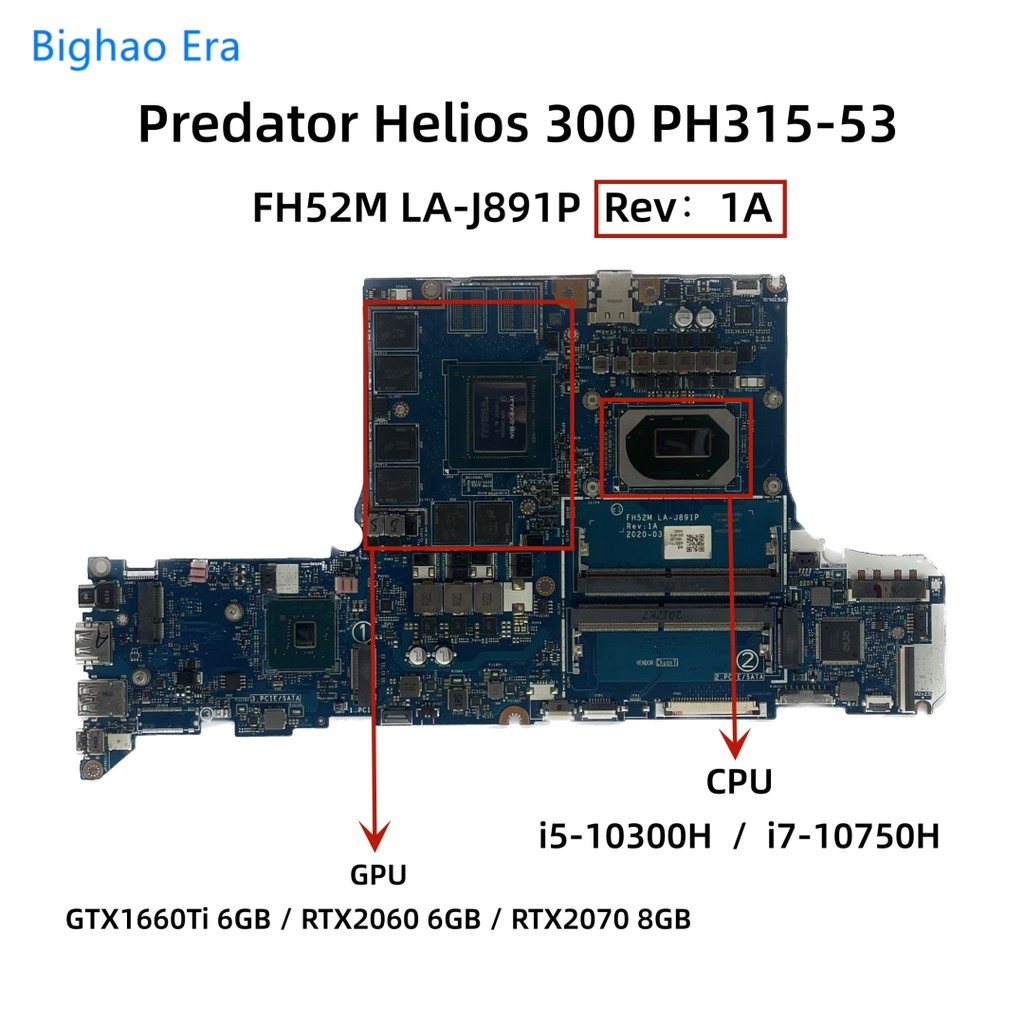Jual FH52M LA-J891P For Acer Predator Helios 300 PH315-53 Laptop ...