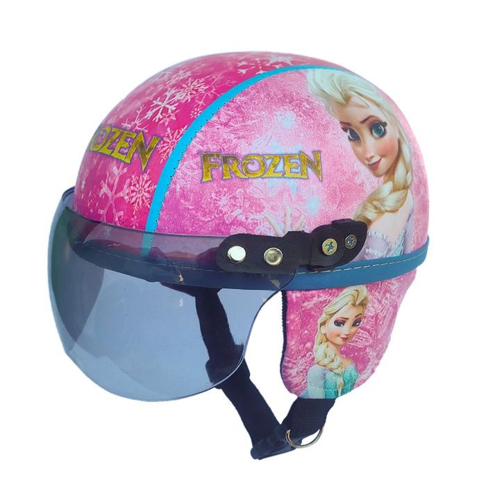 Jual Helm Anak Unyu - Unyu Model karakter frozen [1 - 5 Tahun] - Pink ...