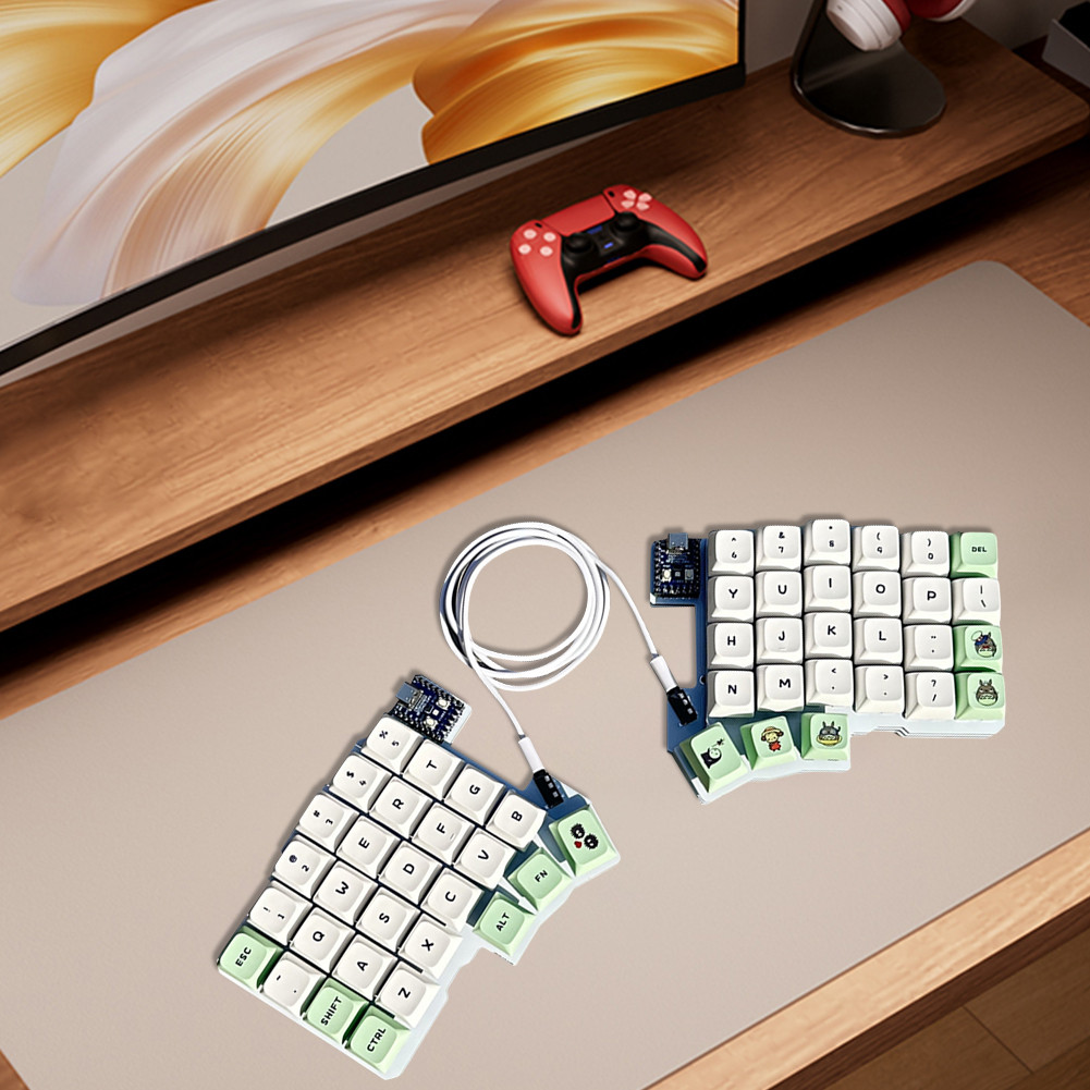 Jual Split Keyboard Wired Ergonomics Keyboard Hot Swap Gaming Keyboard ...