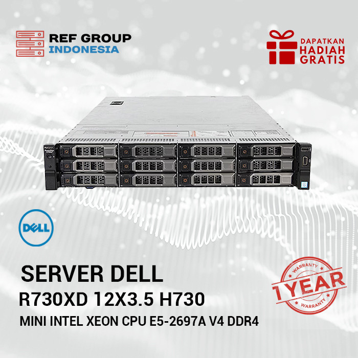 Jual Server Dell R730xd 12x3.5" H730 mini Intel Xeon CPU E5-2697A v4 DDR4 - Include Processor ...