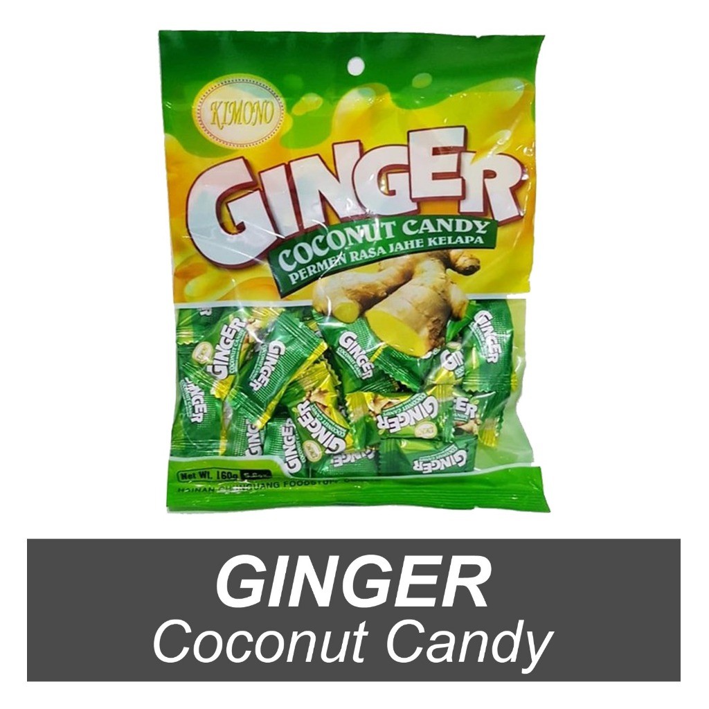 Jual Permen Ginger Coconut Candy ( Permen Rasa Jahe Kelapa) Berat 160gr ...