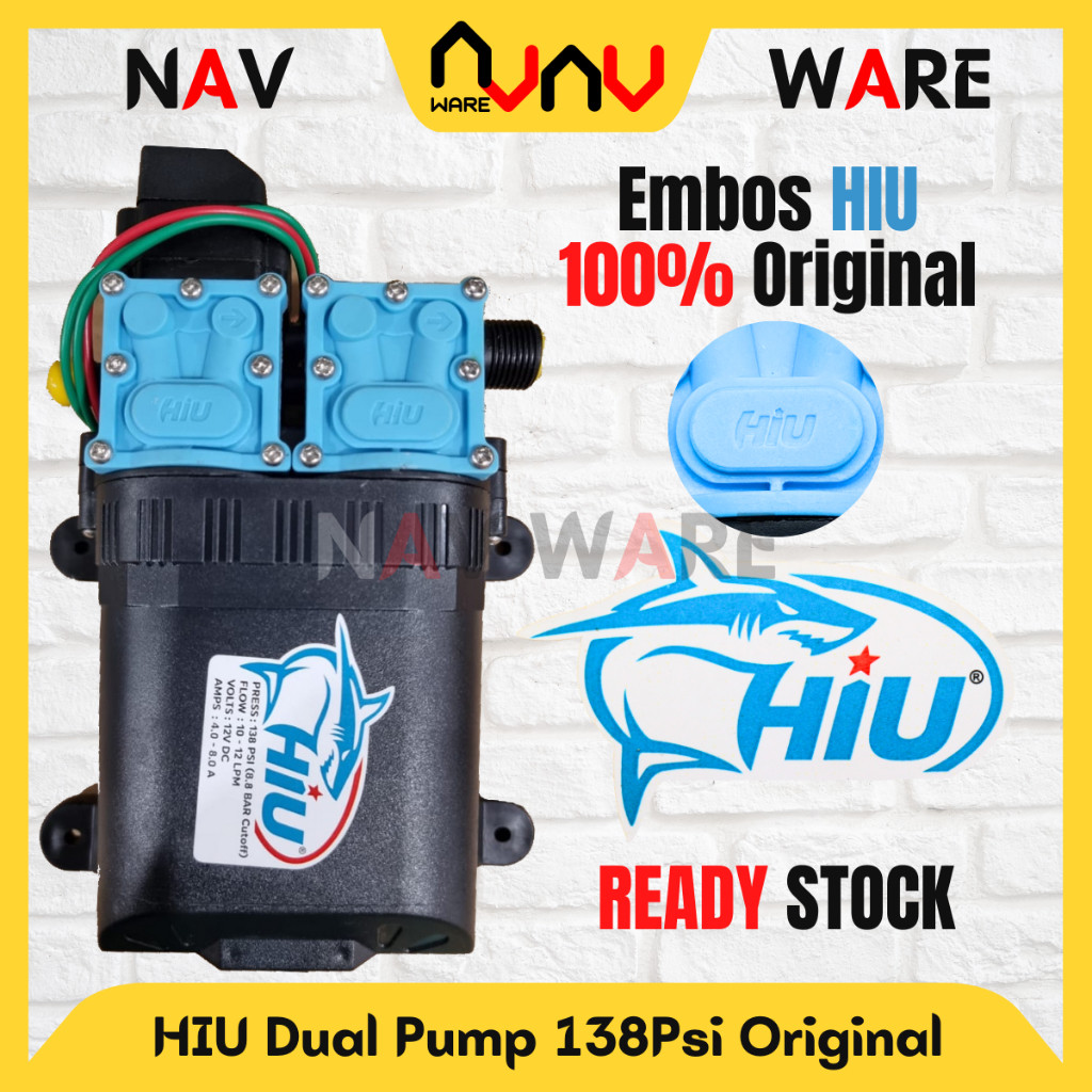 Jual Pompa Air DC 12V HIU Dual Pump Original 138Psi High Pressure ...