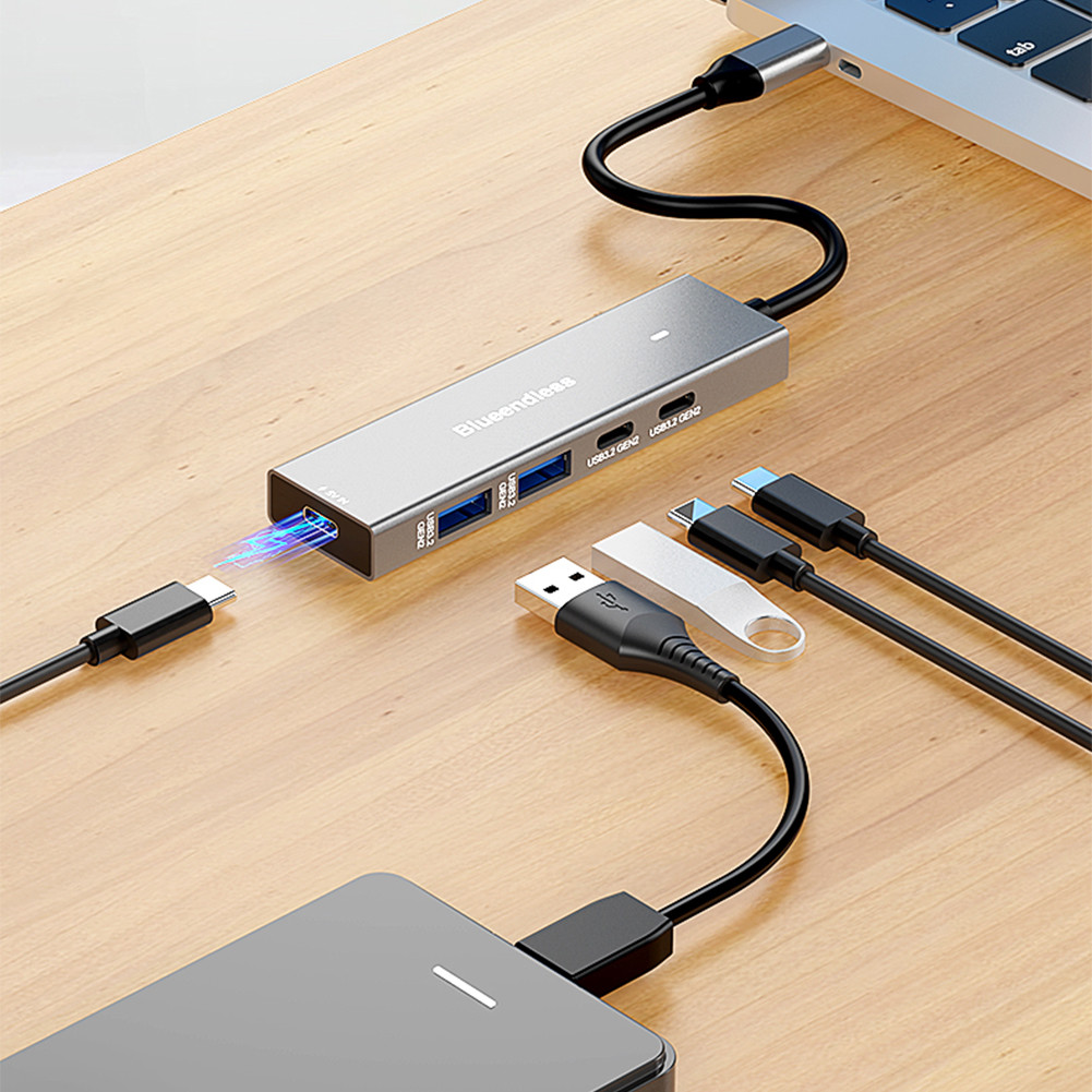 Jual 5 in 1 USB C Splitter 10Gbps USBC Docking Station USB-C Splitter ...