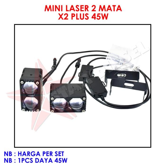 Jual Senlo X2 Led Laser 2 Mata Mini X2 Plus Blue Lens Mini Laser Dua ...
