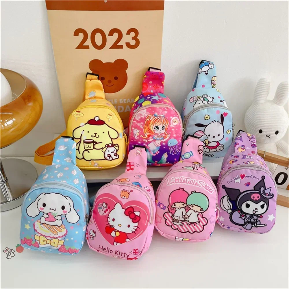 Jual Anime Hello Kitty Sanrio Children Chest Bag Kuromi Pochacco ...