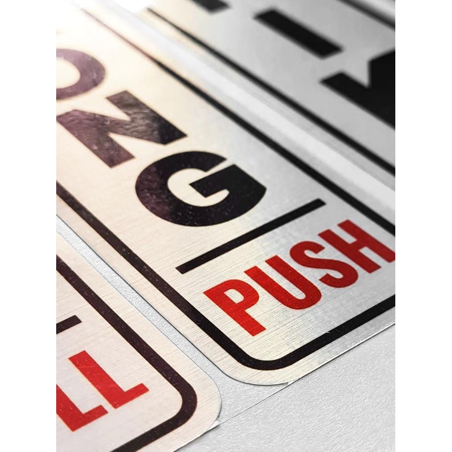 Jual JTTOP" SIGN LABEL STICKER DORONG TARIK PINTU - DOOR SIGN PULL PUSH ...