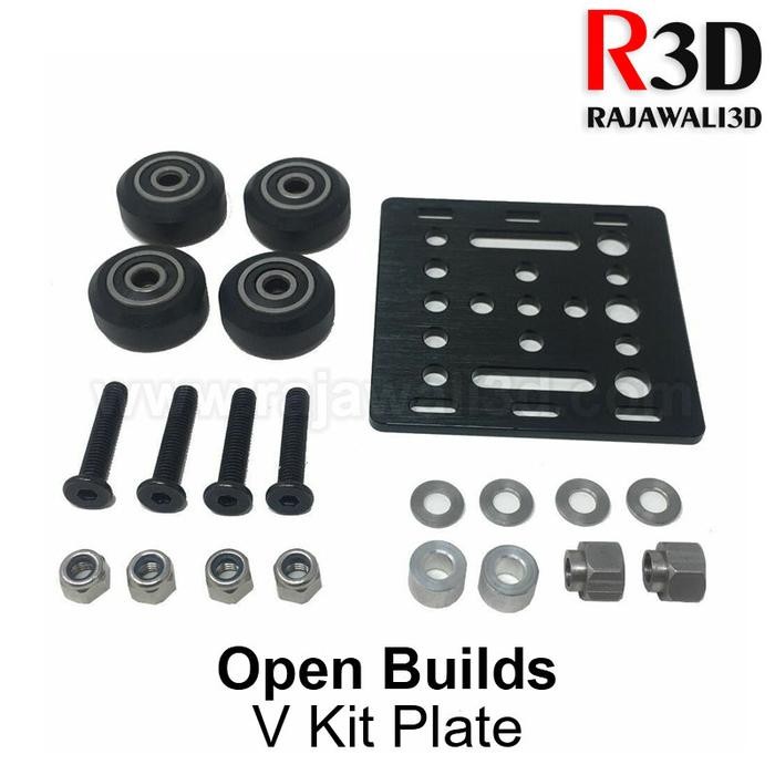 Jual Openbuilds V Slot Plate Kit 20mm With Solid Wheel POM Bearing ...