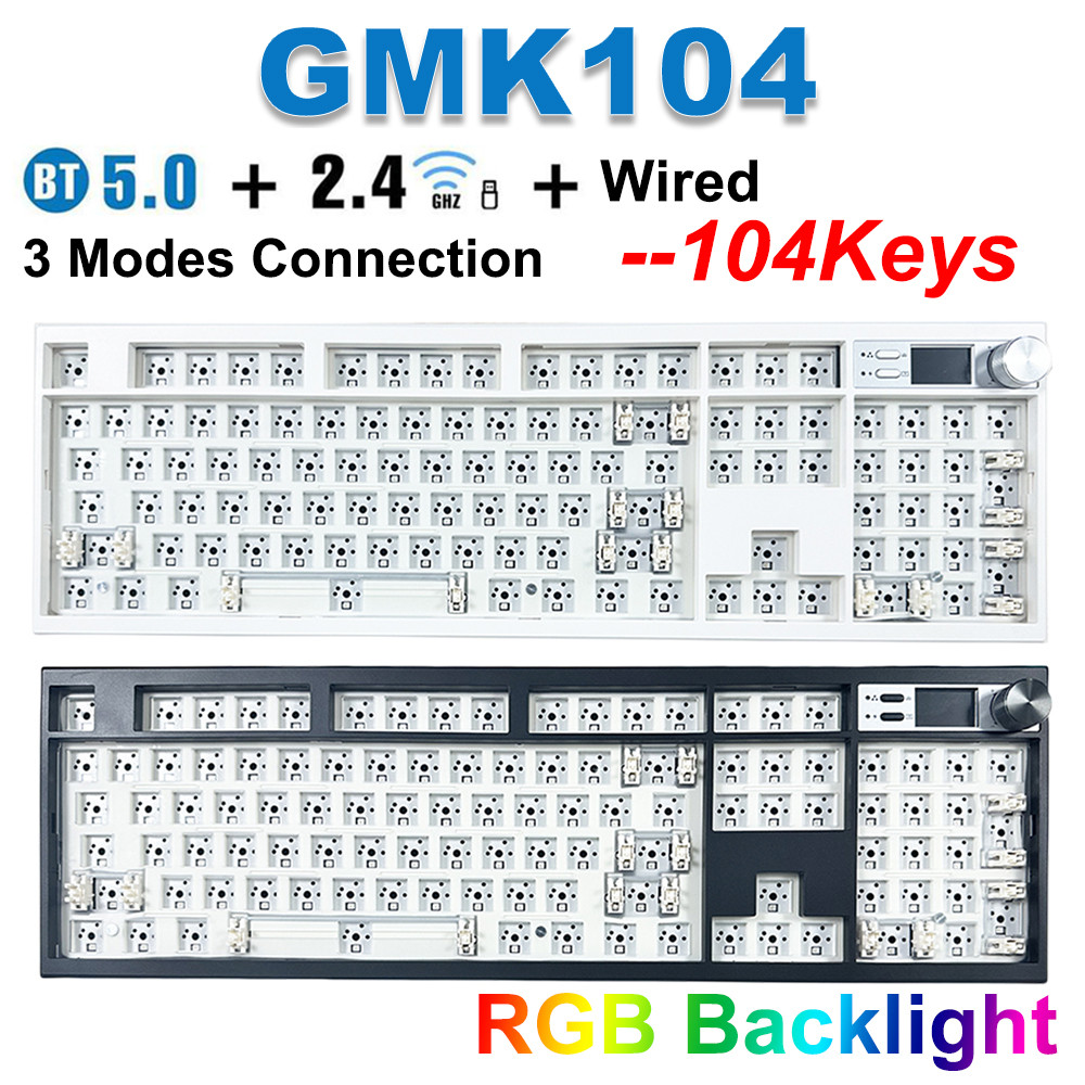 Jual GMK104 Mechanical Keyboard Kit BT5.0/2.4G Wireless/Wired Customized Keyboard Kit Hot Swap ...