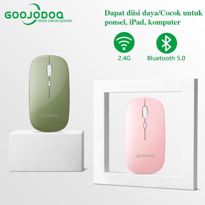 Jual Goojodoq Dual Mode 2.4Ghz Wireless Bluetooth 2 In 1 Cordless Mouse ...