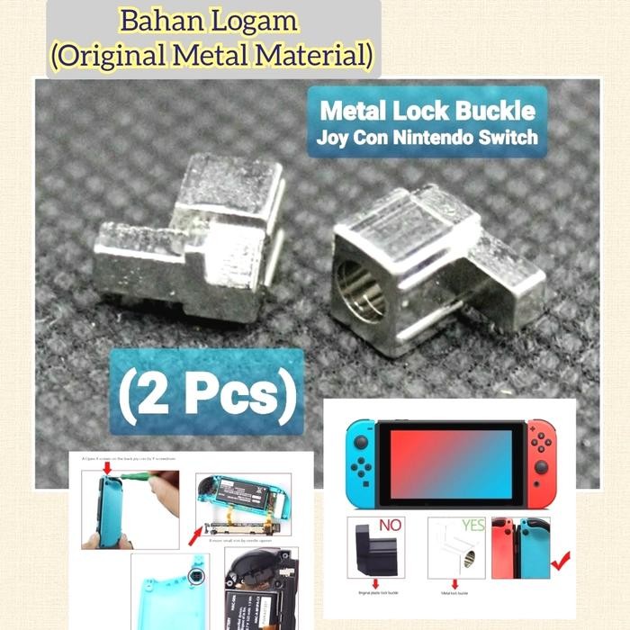 Jual Metal Lock Buckle Joy Con Nintendo Switch (2 Pcs) Bahan Metal ...