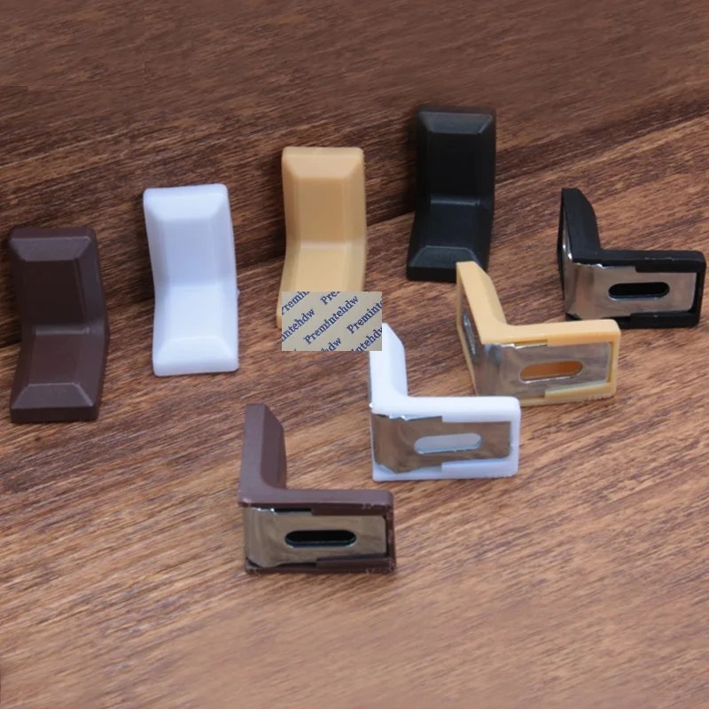 Jual 100Pcs 90 Degrees L Shape Metal Corner Bracket With Plastic ...