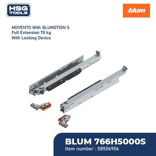 Jual BLUM REL LACI MOVENTO RUNER BLUMOTION 70KG 500MM FULL EXT LOCK ...
