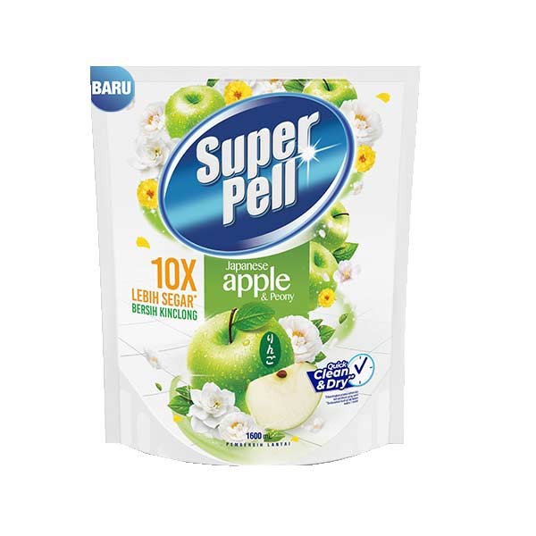 Jual SUPERPELL GREEN REFILL 1600 ML - PEMBERSIH LANTAI | Shopee Indonesia