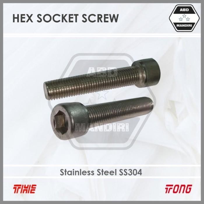 Jual SS304 Baut L Stainless A2-70 M20 X 70 ( SUS304 HEX SOCKET SCREW ...