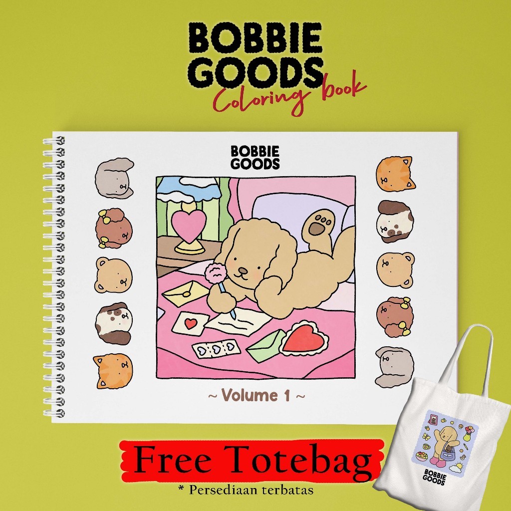 Jual Bobbie Goods Coloring Book Volume 1 - Free Tote Bag WE!! | Shopee ...