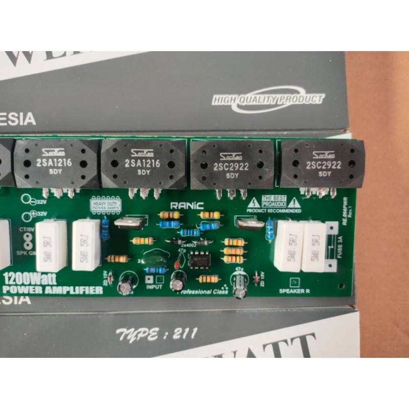 Jual Kit Power Amplifier 1200 Watt Stereo Plus Final SANKEN 5DY 2SC2922 2SA1216 ( Free Mika ...