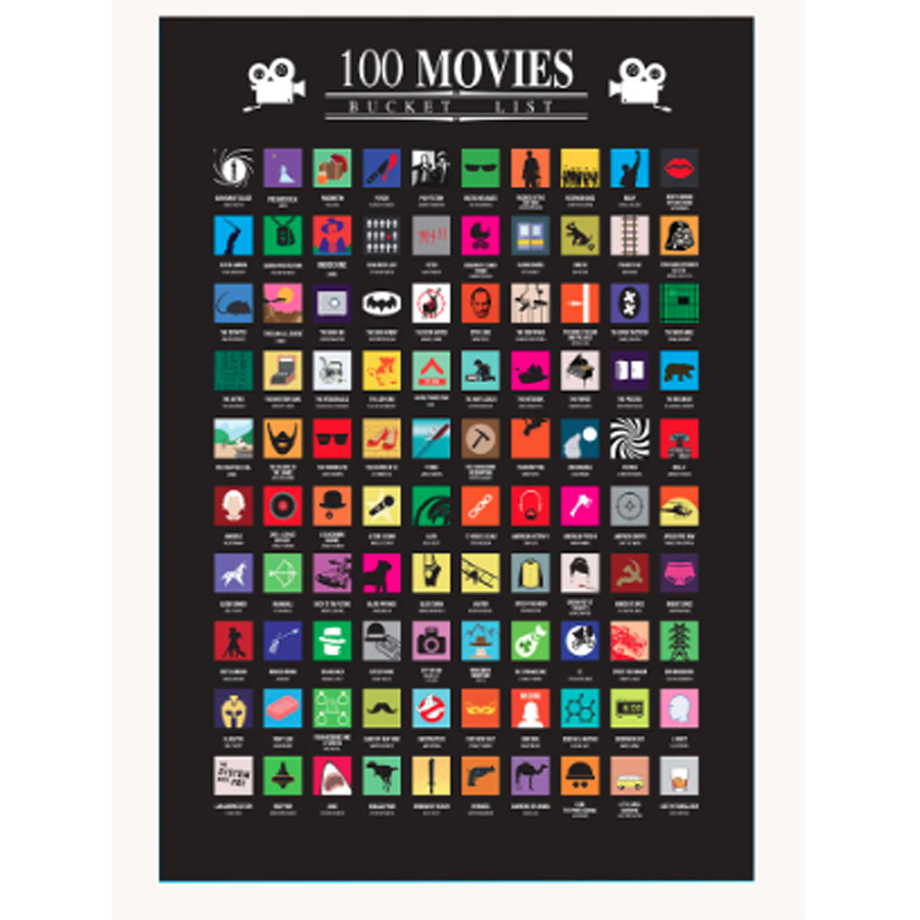 Jual 100Movie Scratch Off Poster Must To See Movies Top Films Of All ...