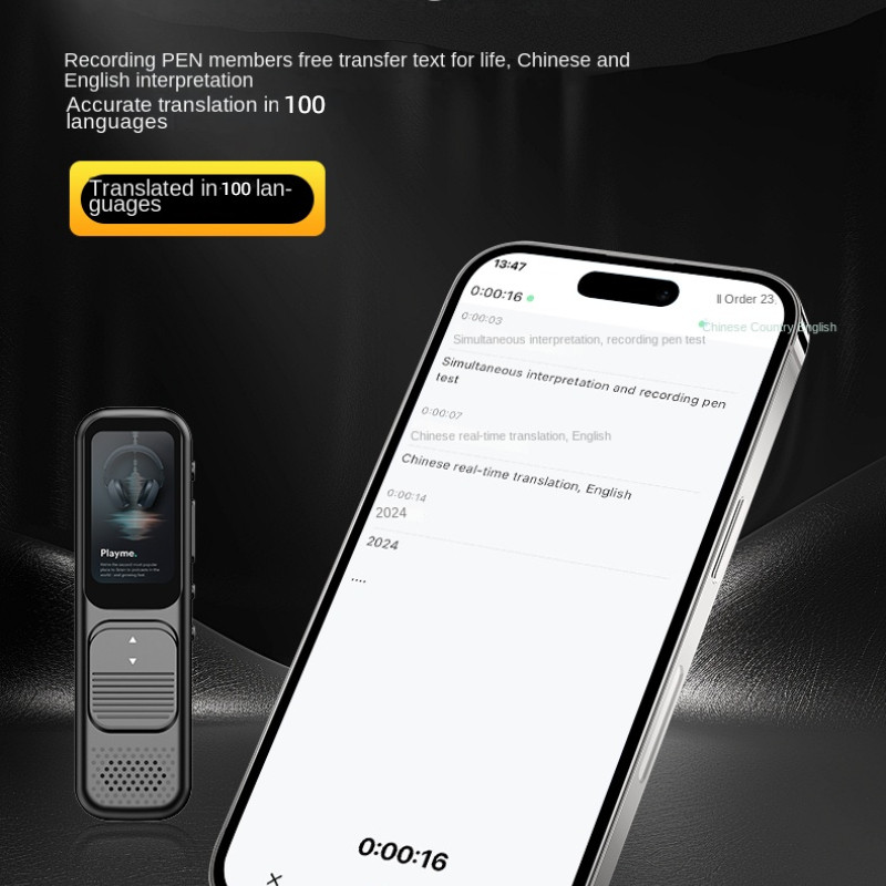 Jual App Ai Powered Audio Voice Recorder Mini Phone Call Record Speech ...