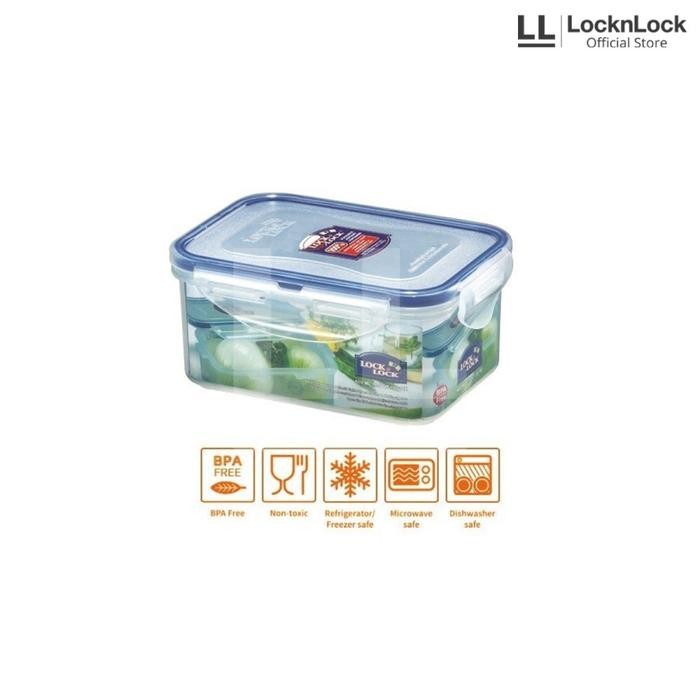 Jual LocknLock Rectangular Short Food Container 600ml - HPL811 | Shopee Indonesia