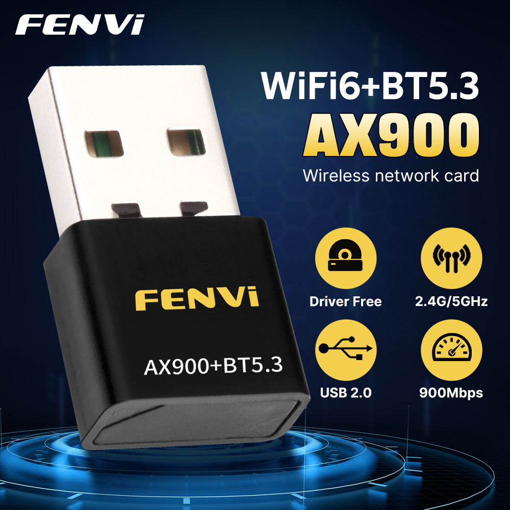 Jual NEW FENVI AX900 WiFi 6 Adapter BT5.3 Dual Band 2.4G/5GHz USB WiFi ...