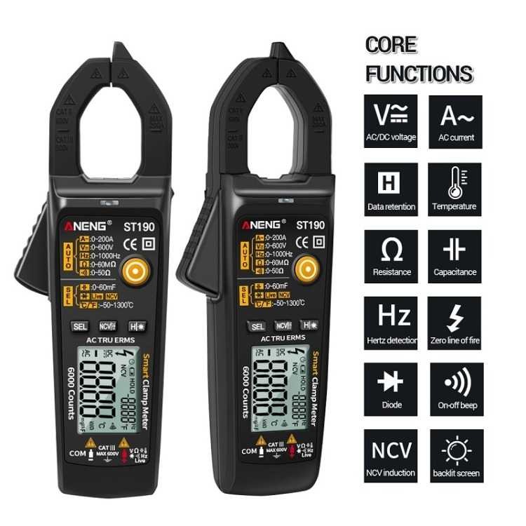 Jual Alat Tes Kelistrikan Digital Multimeter Tester Tegangan Clamp ...