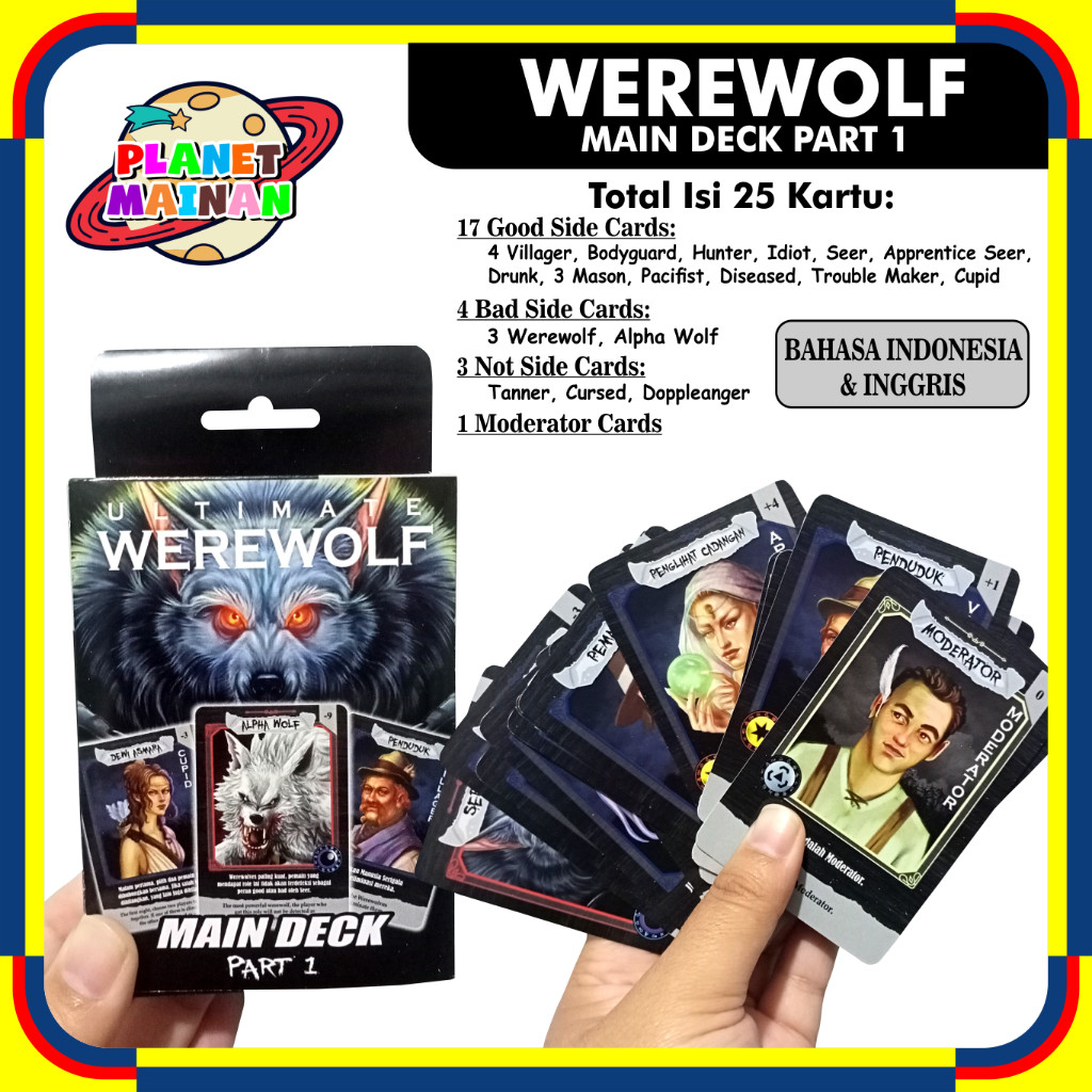 Jual KARTU WEREWOLF MAIN DECK PART 1 KARTU MAINAN FAMILY CARD GAME ...