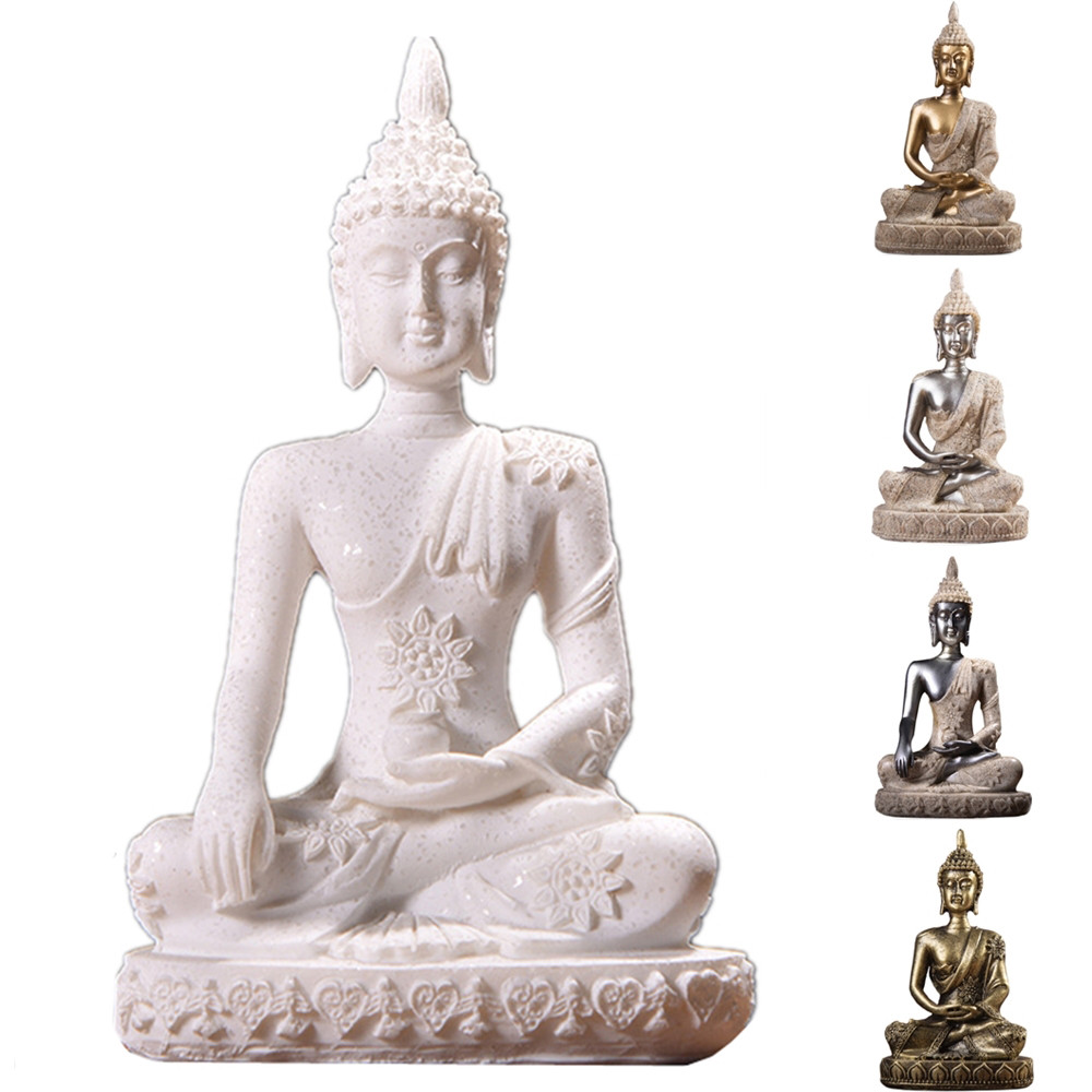 Jual 28 Gaya Miniatur Patung Buddha Batu Pasir Alam Fengshui Thailand ...