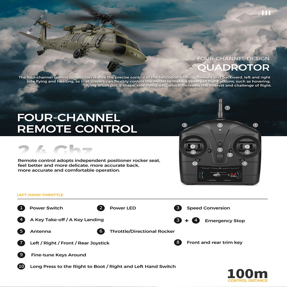 Jual Wltoys K170 Rc Helicopter 2.4G 6-Aixs Gyroscope 4 Altitude Hold ...