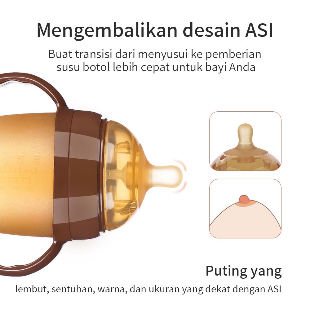 Jual Victoky Dot Bayi Botol Susu Dengan Pegangan Dan Jerami Leher Lebar ...