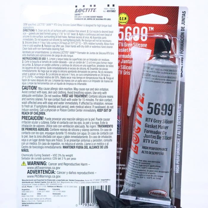 Jual Loctite 5699 Rtv Grey Silicone Gasket Maker Sealer Lem Silikon ...