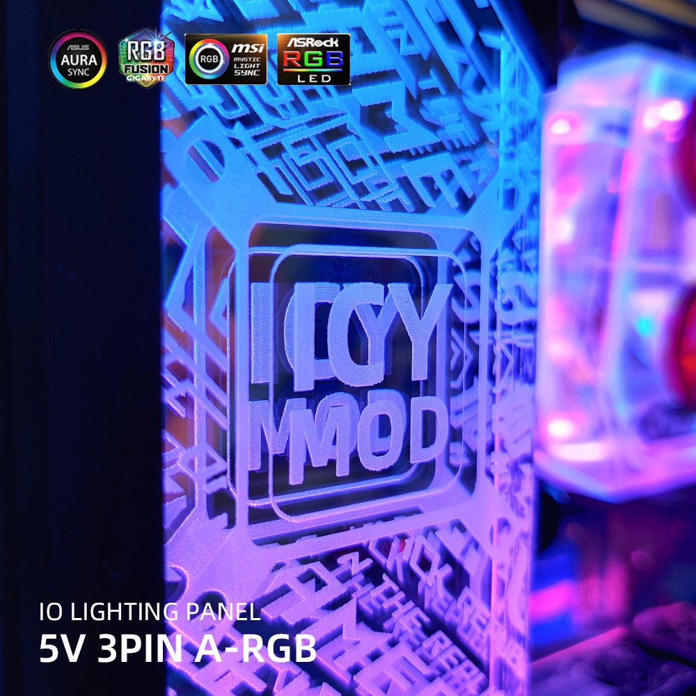 Jual DIY Motherboard IO Decoration Cover RGB Lighting Panel Chassis MOD ...