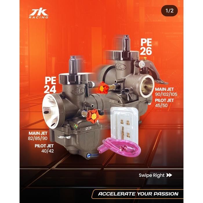 Jual KARBURATOR TK RACING PE 24 / PE 26 / PE 28 / PE 30 / PE 31 - ORIGINAL@ rans | Shopee Indonesia