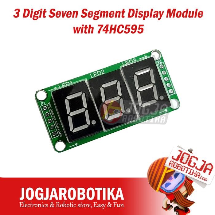 Jual 3 DIGIT SEVEN SEGMENT DISPLAY MODULE WITH 74HC595 | Shopee Indonesia