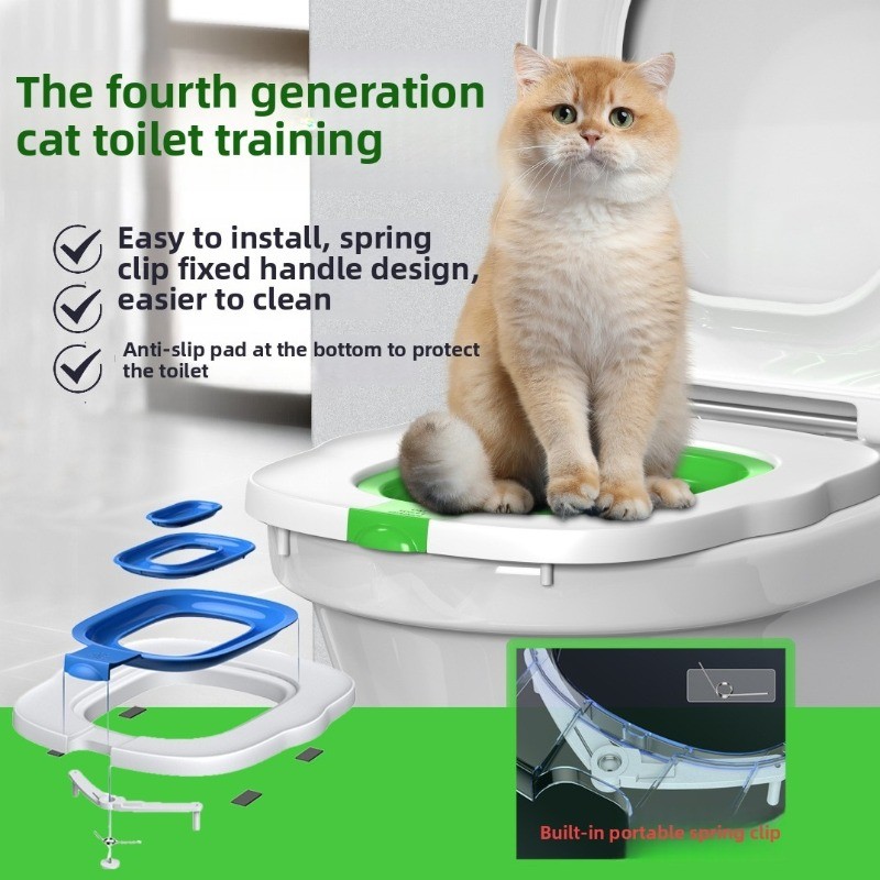 Jual Reusable Cat Toilet Training Kit - Step-By-Step Litter Mat System ...