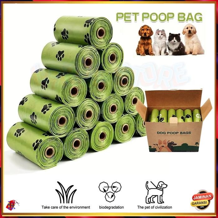 Jual Stok Baru Refill Kantong Plastik Kotoran Hewan Anjing Kucing ...
