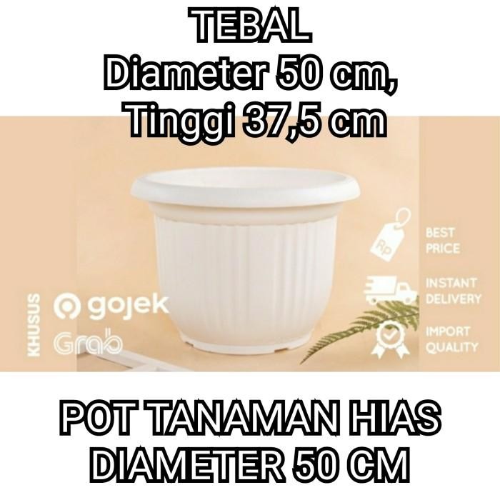 Jual Terbaru Besar Pot Tanaman Jumbo Besar 50Cm Putih Tebal Tahan ...