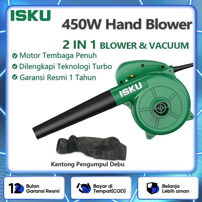 Jual ISKU Hand Blower 450W Alat Mesin Blower Tangan Peniup Debu Tiup ...