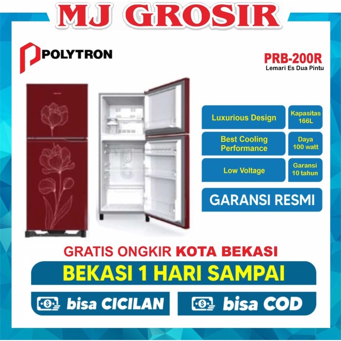 Jual KULKAS POLYTRON PRB 219 LEMARI ES 2 PINTU PRB219 PRB 219 | Shopee ...