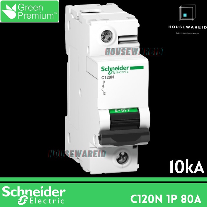 Jual MCB 1p 80a 1 Phase 80 Ampere 10kA Schneider C120N A9N18357 Original | Shopee Indonesia