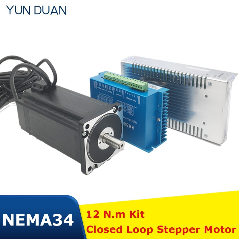 Jual DIG Nema 34 12Nm Closed Loop Stepper Motor Driver & 400W 60V DC Power Supply Hybrid Encoder ...