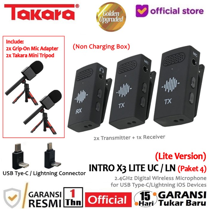 Jual Takara Intro X3 Lite Version Digital Wireless Mic Microphone ...
