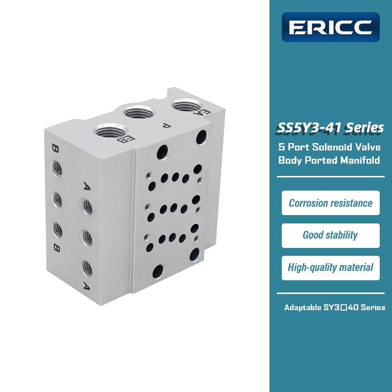 Jual HAL SS5Y3-41 Series 5 Port Solenoid Valve Body Ported Manifold for ...