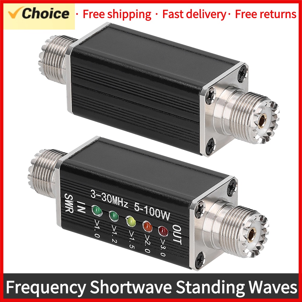 Jual ALLEN 5LED SWR Meter 3-30MHz Frequency Max 100W Shortwave Standing ...