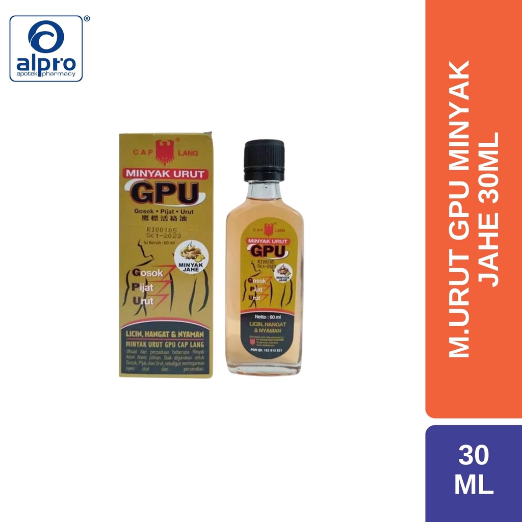 Jual Minyak Urut Gpu Minyak Jahe 30Ml | Shopee Indonesia