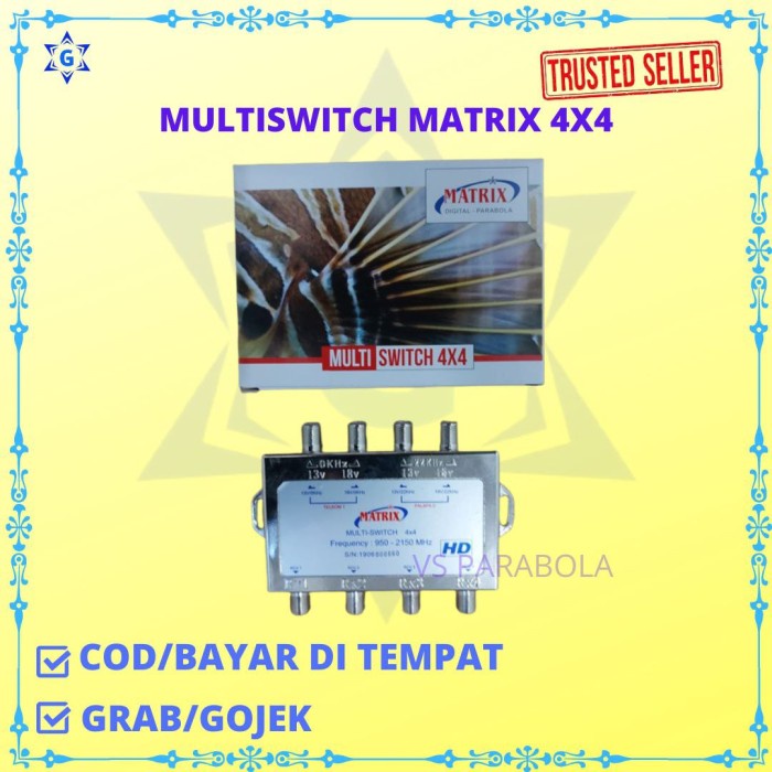 Jual Multiswitch Parabola Matrix 4x4 UNTUK 2 LNB Satelit 4 Receiver ...