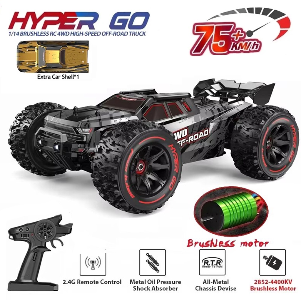 Jual SUTO Hyper Go MJX 14209 14210 14301 14302 14303 1/14 4WD RC Car 75KM/H Brushless RC Racing ...