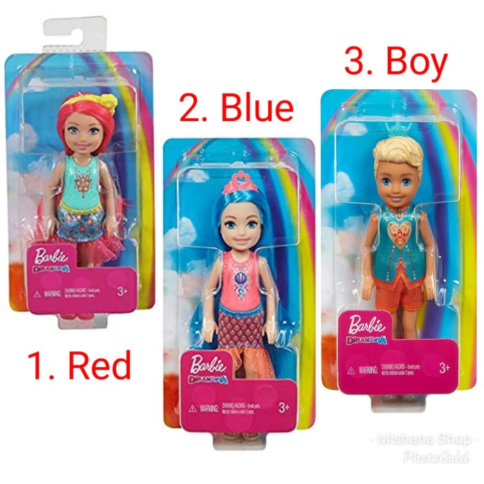 Jual Boneka Barbie Mattel Chelsea Sprite Dreamtopia Blue Red Hair atau ...