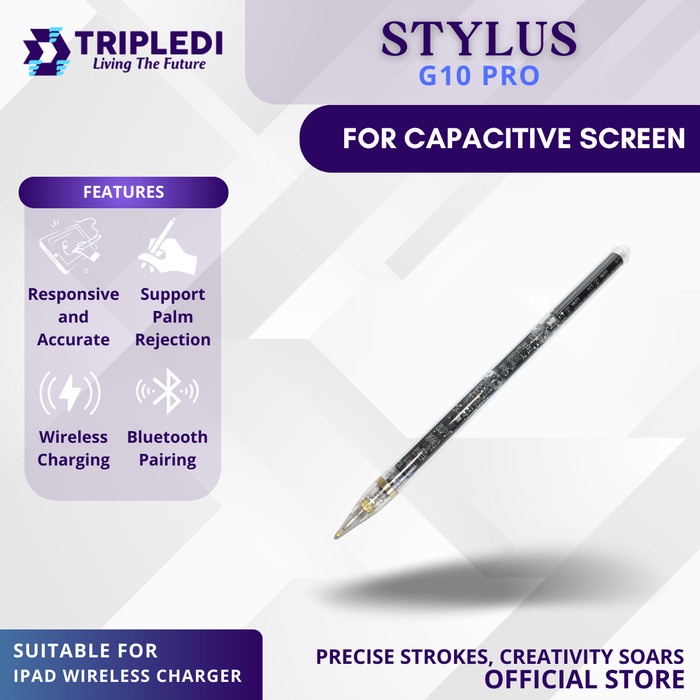 Jual TRIPLEDI Capacitive Pencil Gen 10 Pro Transparent Magnetic Stylus ...