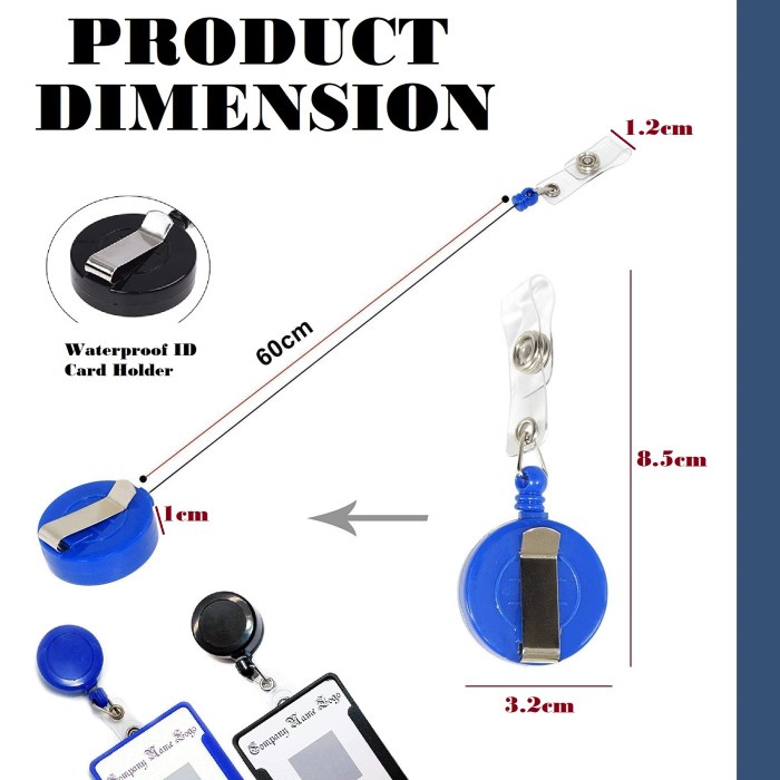 Jual (1 BOX = 100 PCS) Gantungan Id Card Transparant / Yoyo Name Tag ...